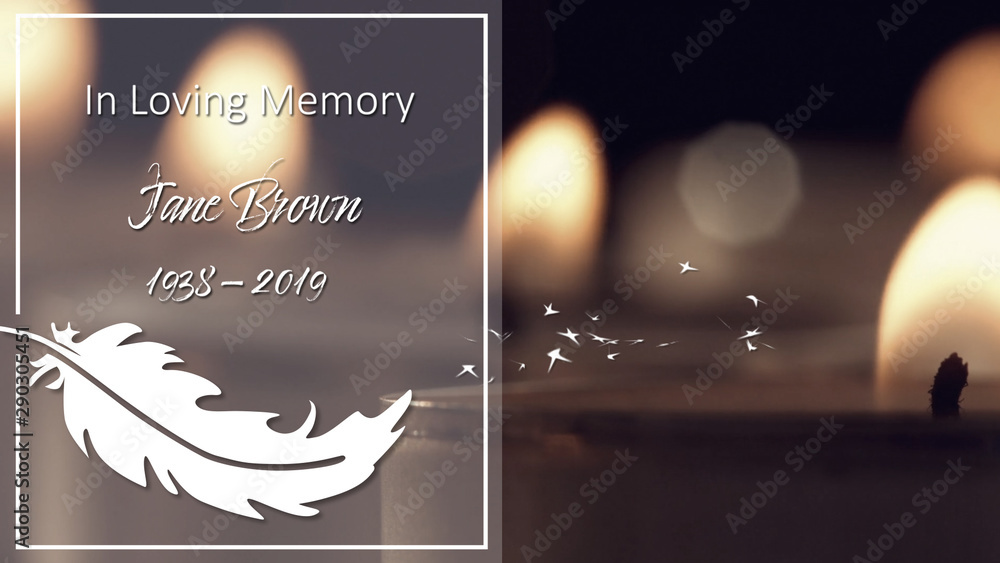 In Loving Memory Title Stock Template | Adobe Stock