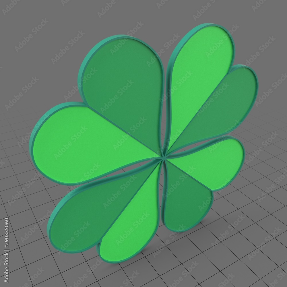Stylized clover Stock 3D asset | Adobe Stock
