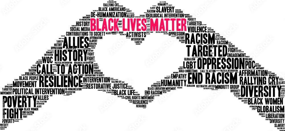 Black Lives Matter Word Cloud on a white background. Stock Vector ...