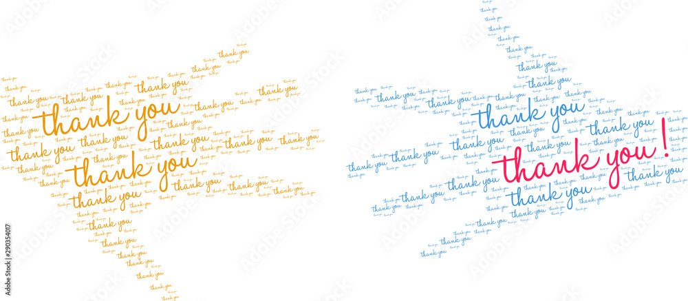 Thank You Word Cloud on a white background. Stock Vector | Adobe Stock