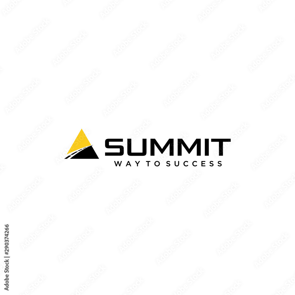 Illustration of abstract triangle sign that contains summit graphic ...
