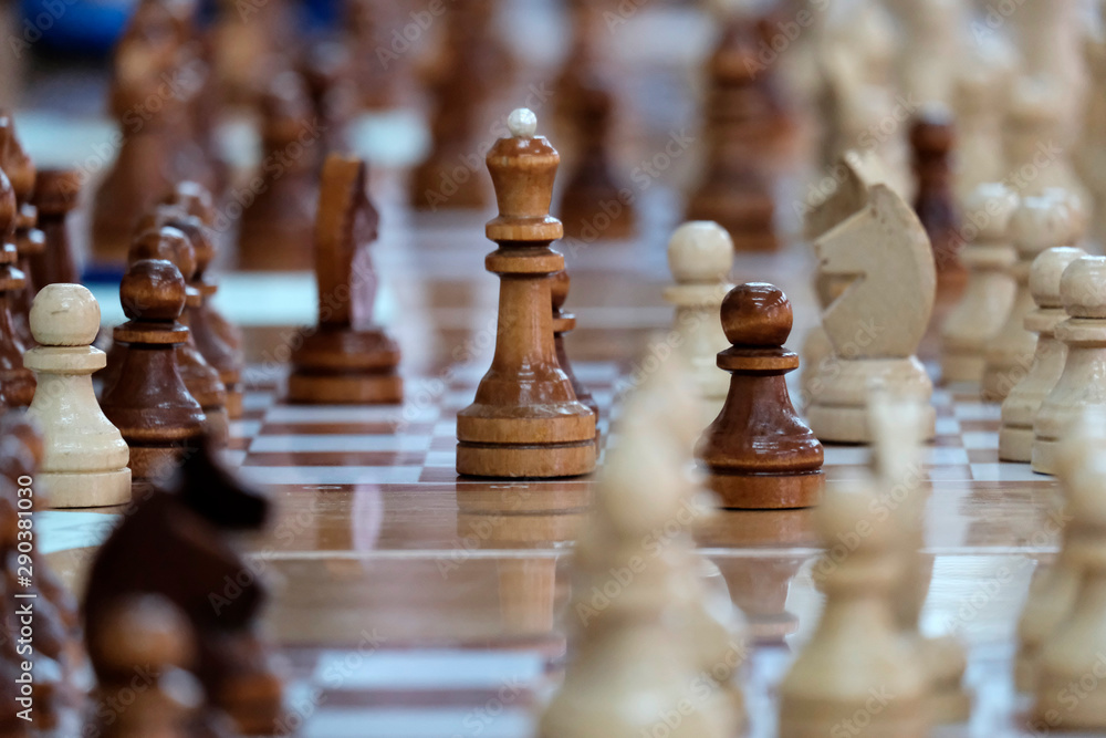 Chess, Board game. The game concept. Developing the abilities of using ...