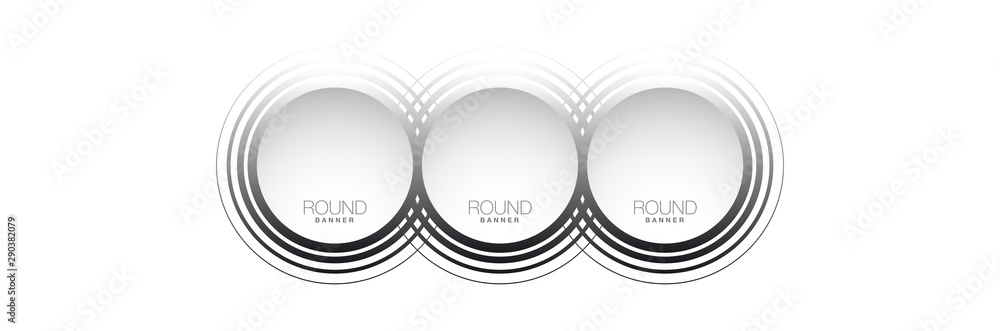 3 components chart make up something. Modern business circle ...