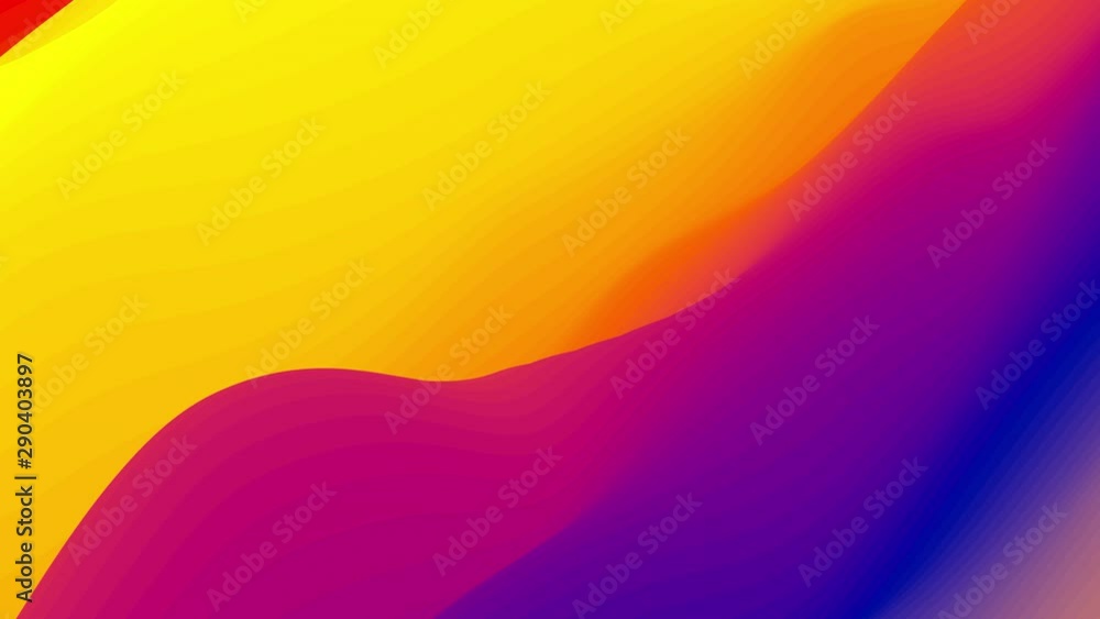 Looped animation. Abstract colorful wavy background in bright rainbow ...