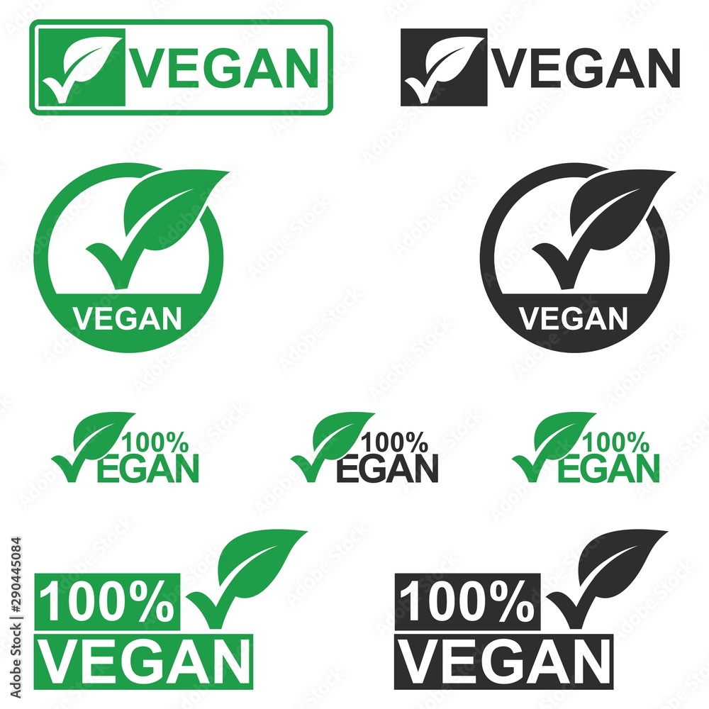vegan icon set. Vector illustration symbols isolated on white ...
