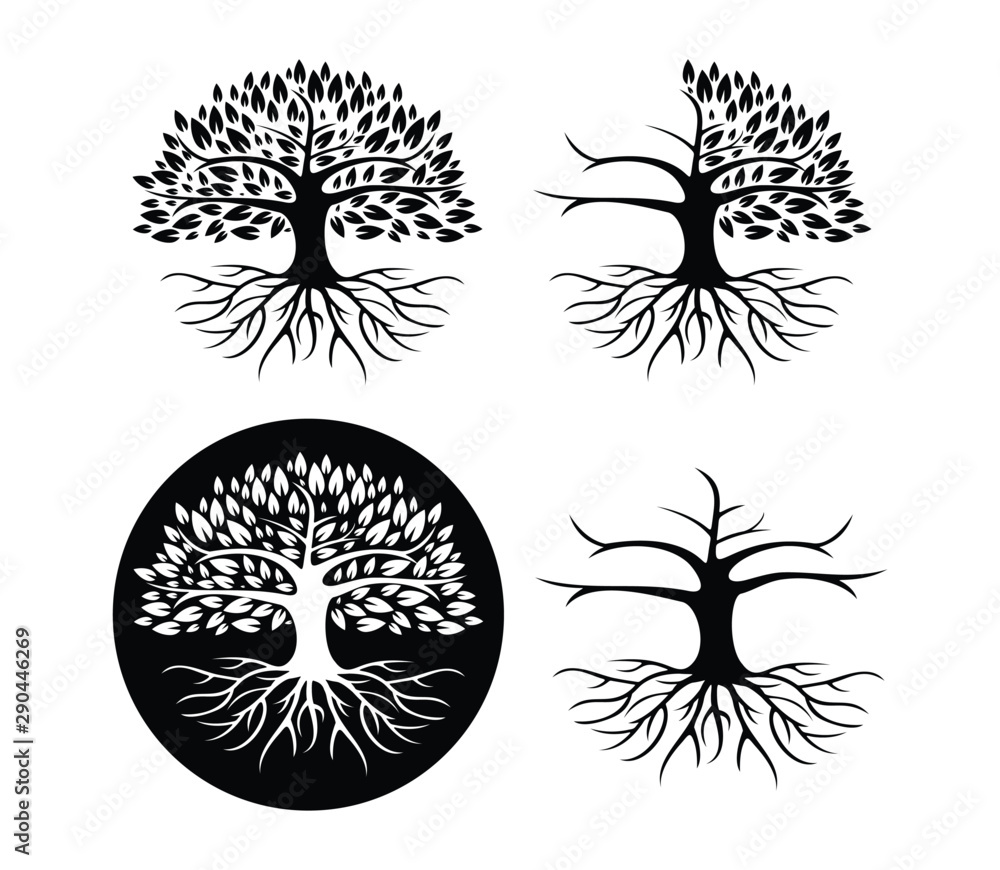 Tree of life logo design inspiration isolated on white background ...