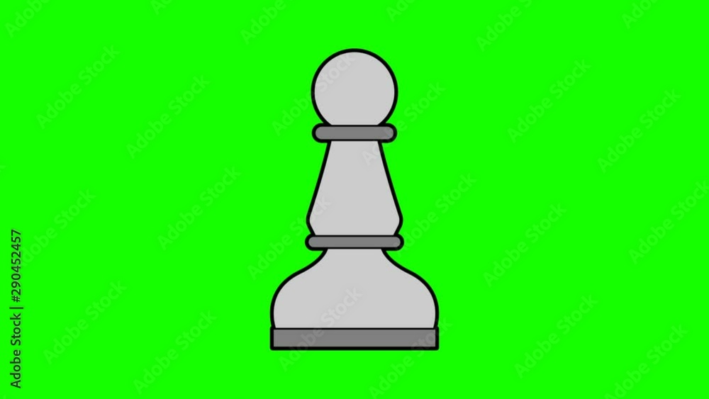 Pawn chess animation green screen. 2D flat simple motion vídeo de Stock ...