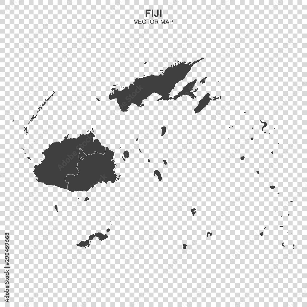 vector map of Fiji on transparent background Stock Vector | Adobe Stock