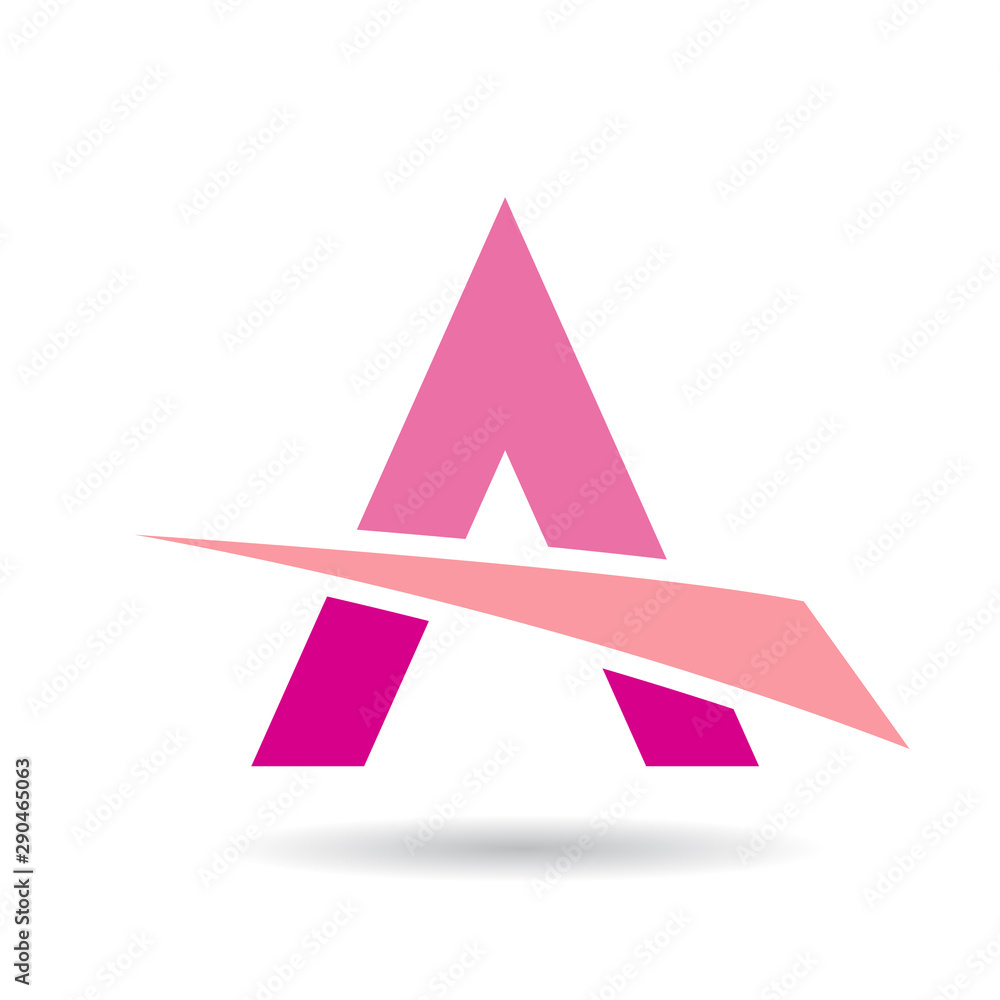 Colorful Abstract Triangle Symbol of Letter A Stock Illustration ...