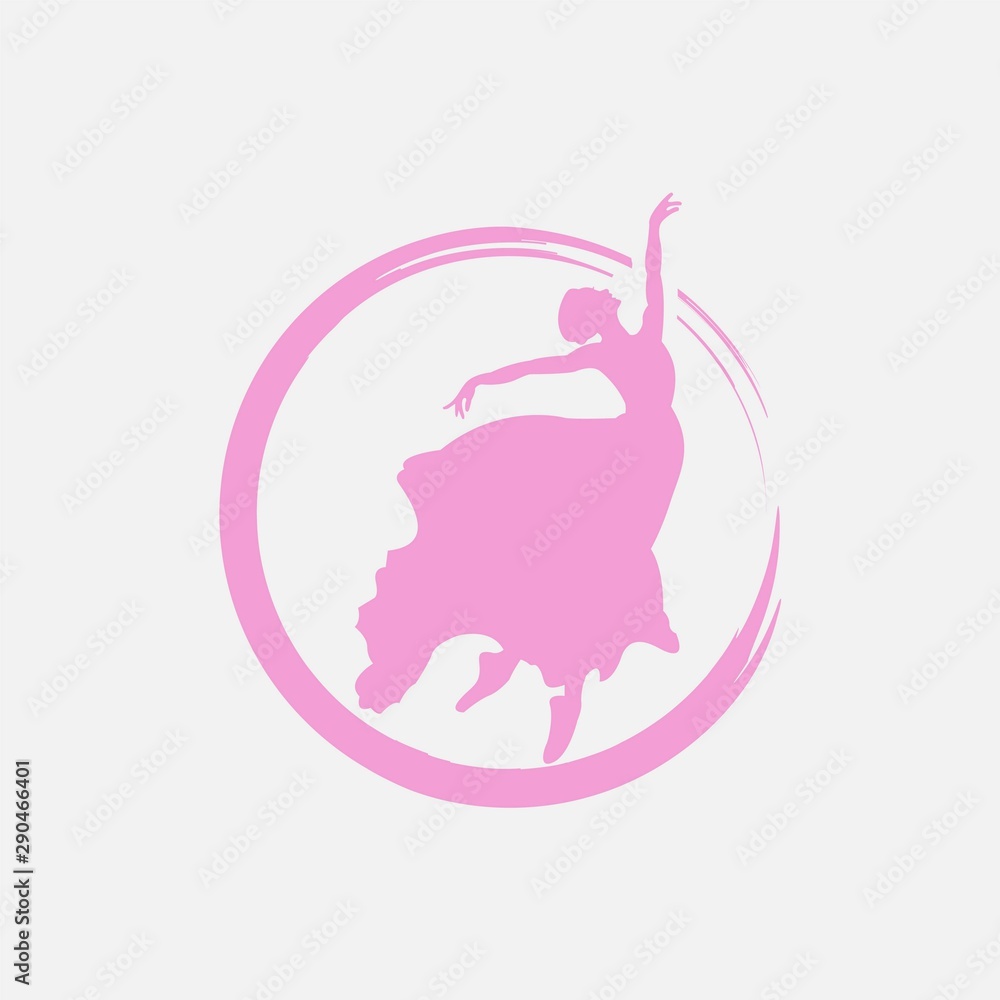 vector illustration of classical ballet, figure ballet dancer Stock ...
