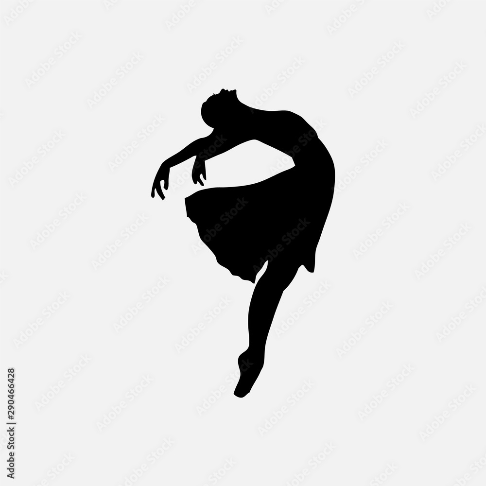 vector illustration of classical ballet, figure ballet dancer Stock ...