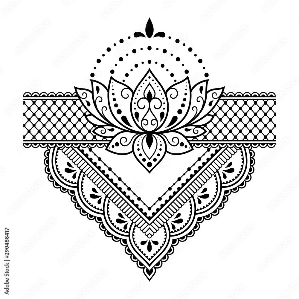Henna Lotus Flower Hand