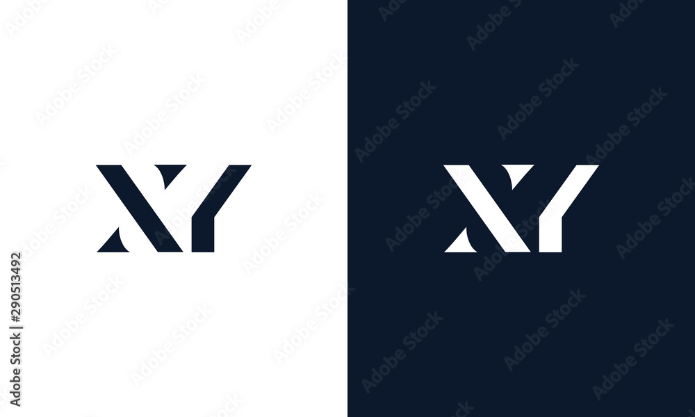 Creative flat letter XY logo. This logo icon incorporate with abstract ...