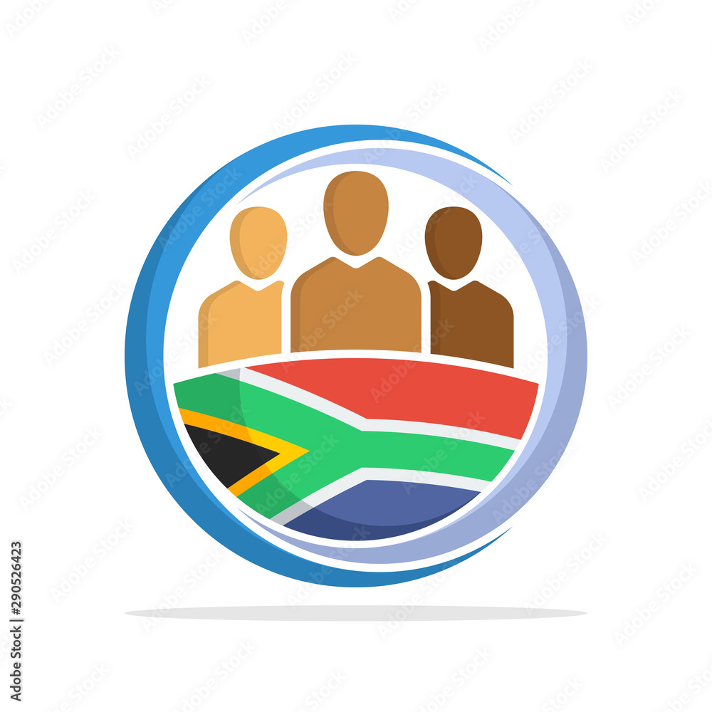 Illustrated icon with the concept of the national community of South ...