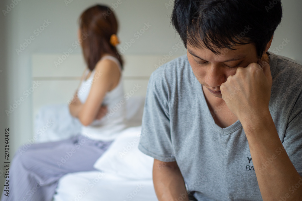 Couples are bored, stressed, upset and irritated after quarreling ...