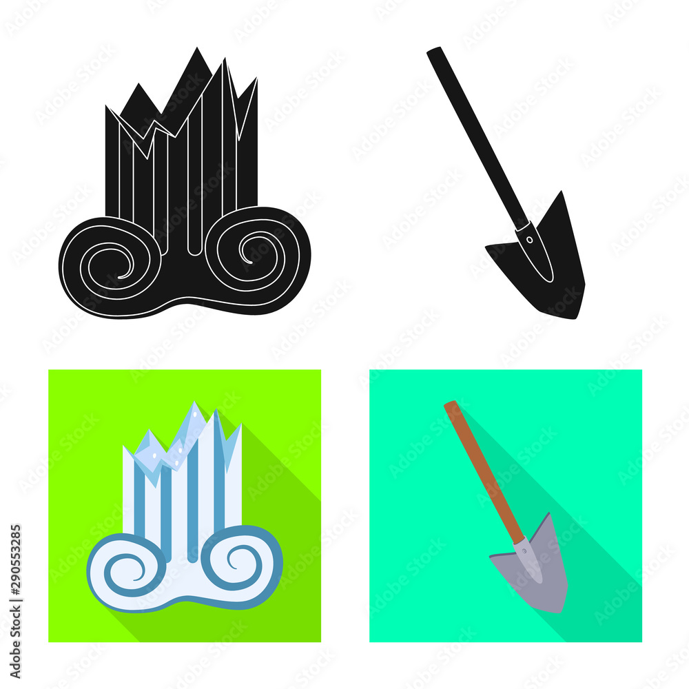 Vector illustration of story and items logo. Collection of story and ...