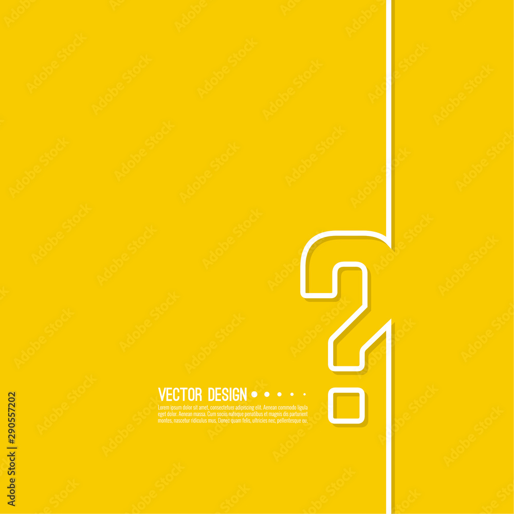 Question mark icon. Help symbol. FAQ sign on yellow background. vector ...