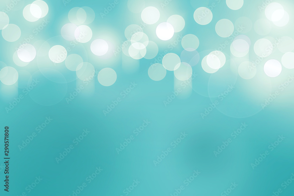 Abstract teal bokeh background Stock Illustration | Adobe Stock