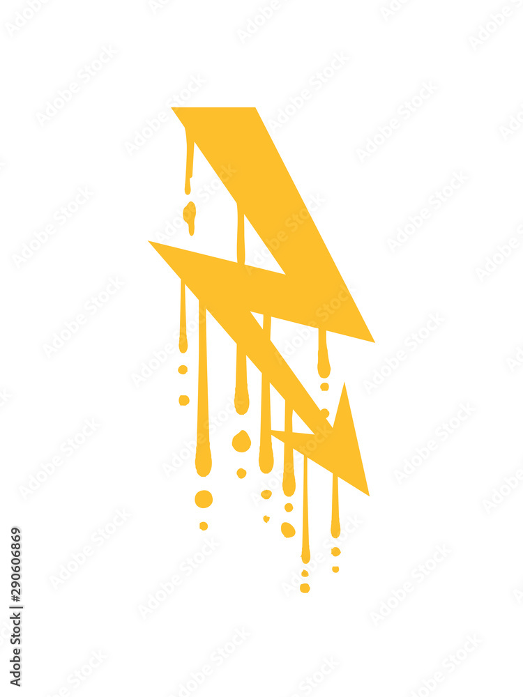 schmelzen tropfen graffiti elektrisch blitz strom energie starkstrom ...