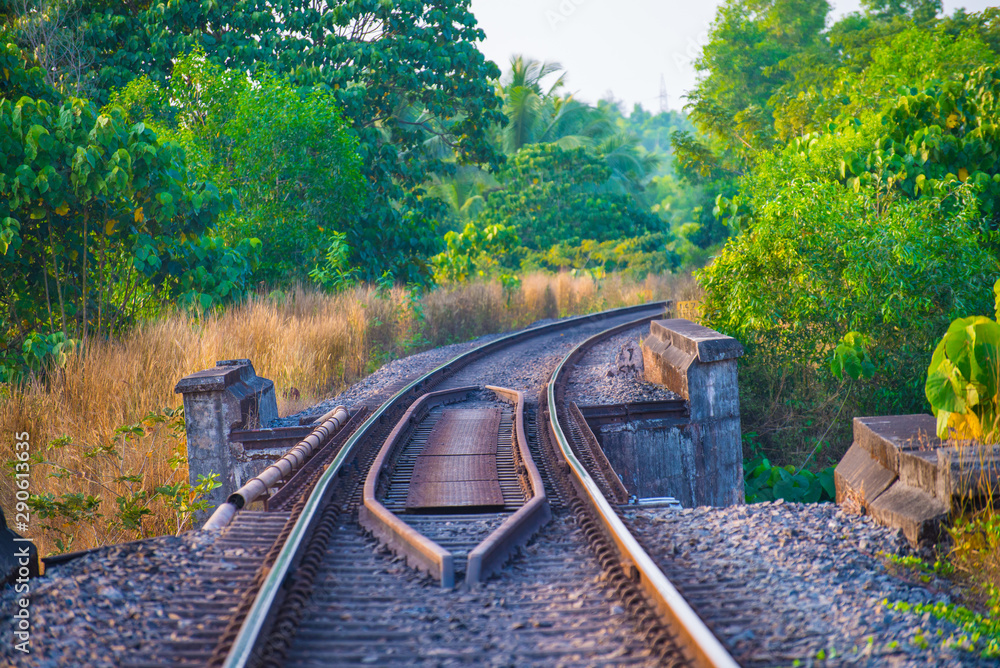 railway line and bridge Stock Photo | Adobe Stock