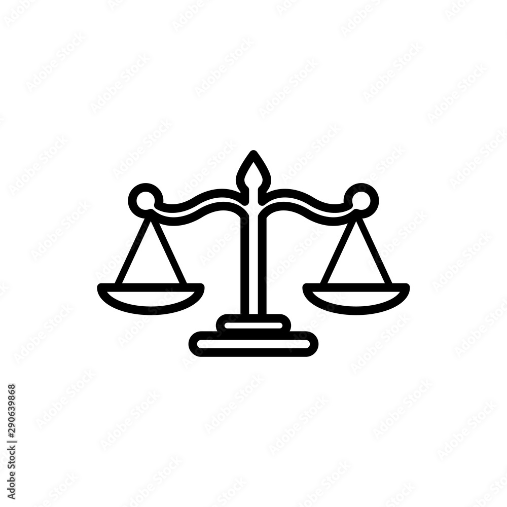 scale of justice Stock Vector | Adobe Stock