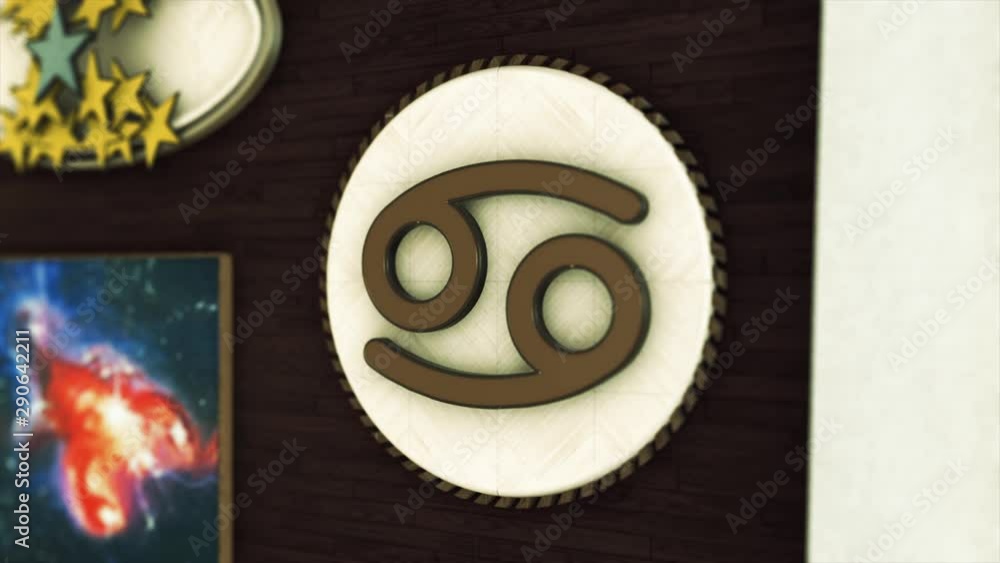 Zodiac sign Cancer, beautiful golden stars and the red star cancer ...