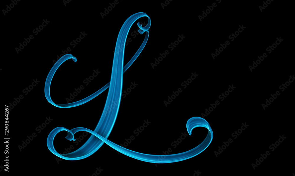 ภาพประกอบสต็อก Capital letter L lettering 3d illustration isolated on ...