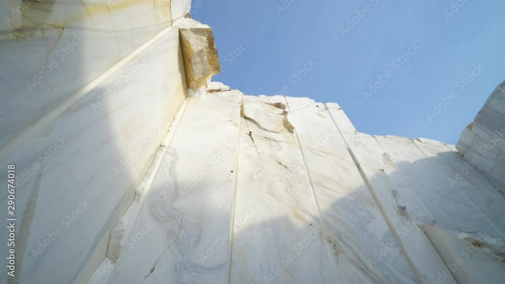 Industrial marble quarry site with huge marble blocks Stock Video ...