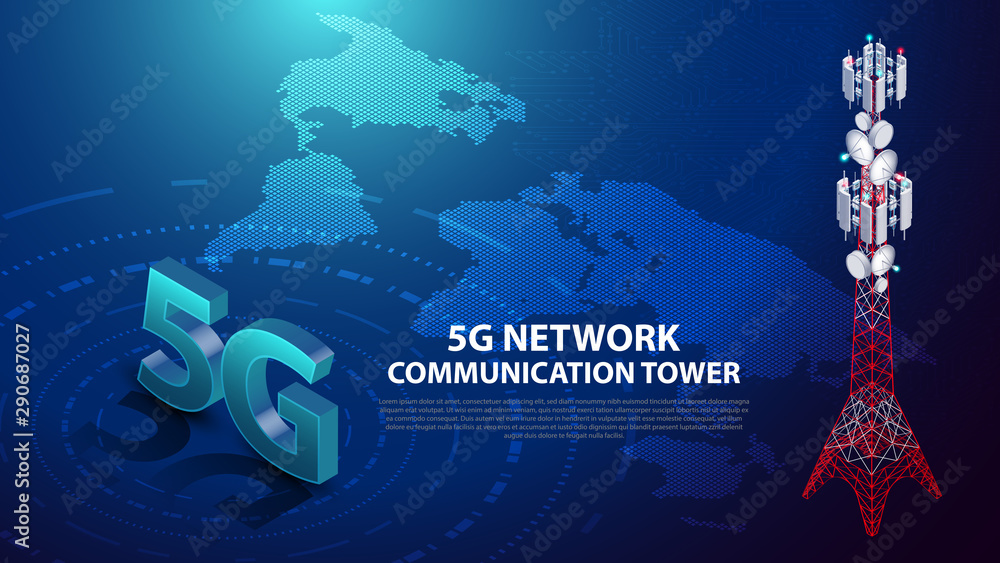 5G worldwide network technology communication antenna tower for ...