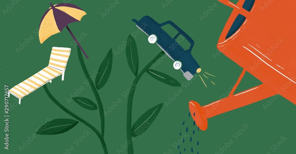 Saving up conceptual illustration Stock Illustration | Adobe Stock