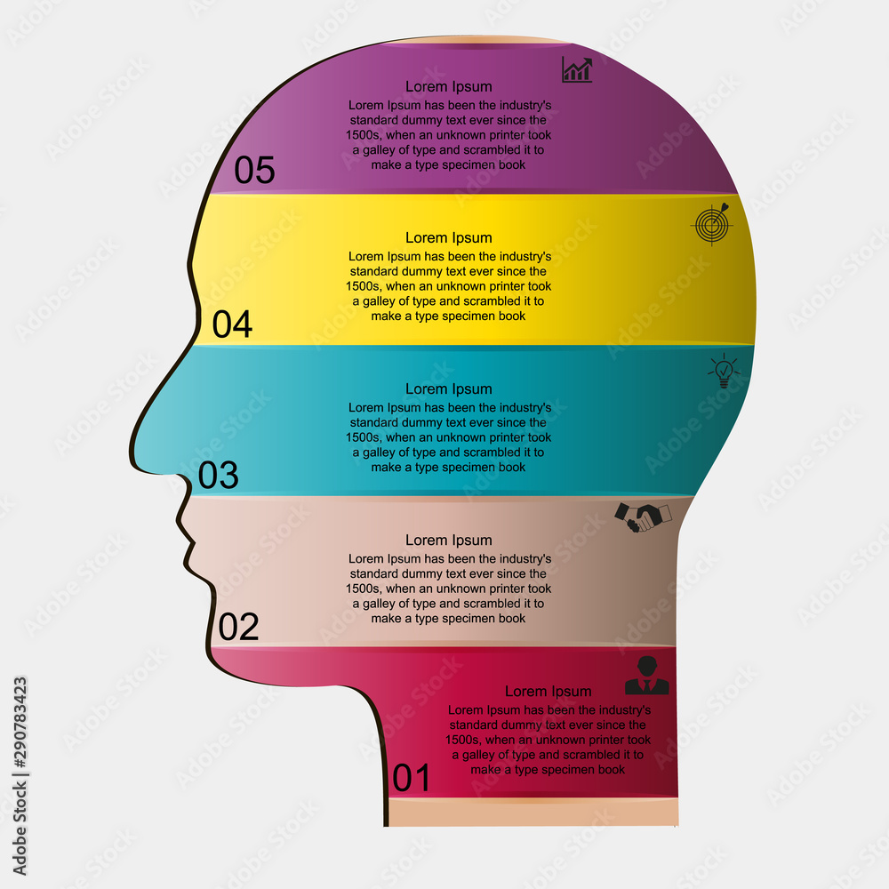 Business data visualization, infographics. Scheme of the process of ...