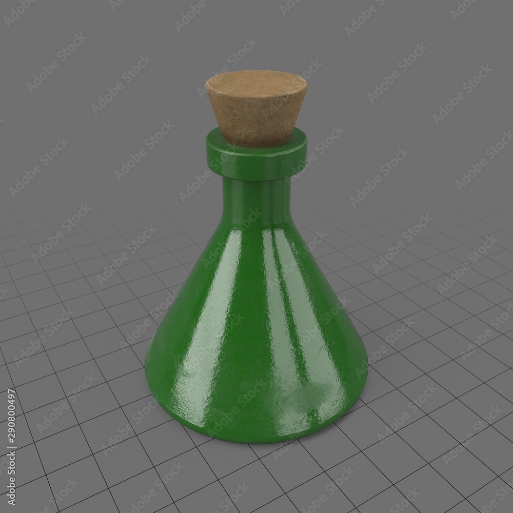Triangle potion bottle Stock 3D asset | Adobe Stock