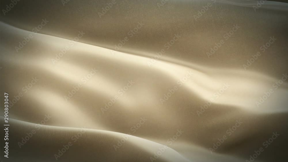 Silk Flag Animation of Tan color background video waving in wind ...