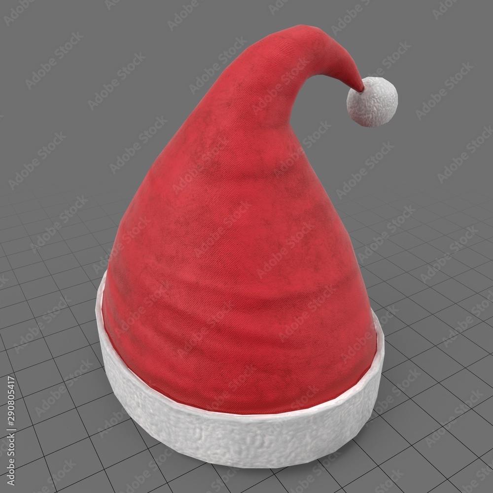Santa hat Stock 3D asset | Adobe Stock