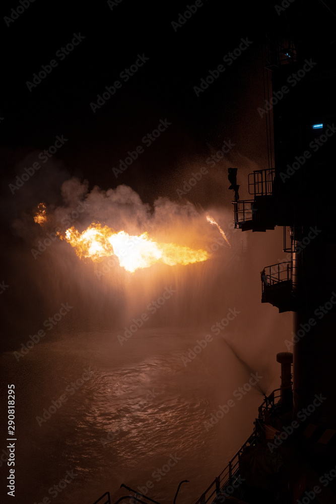 Well testing operation (flaring) of an oil and gas drilling rig ...