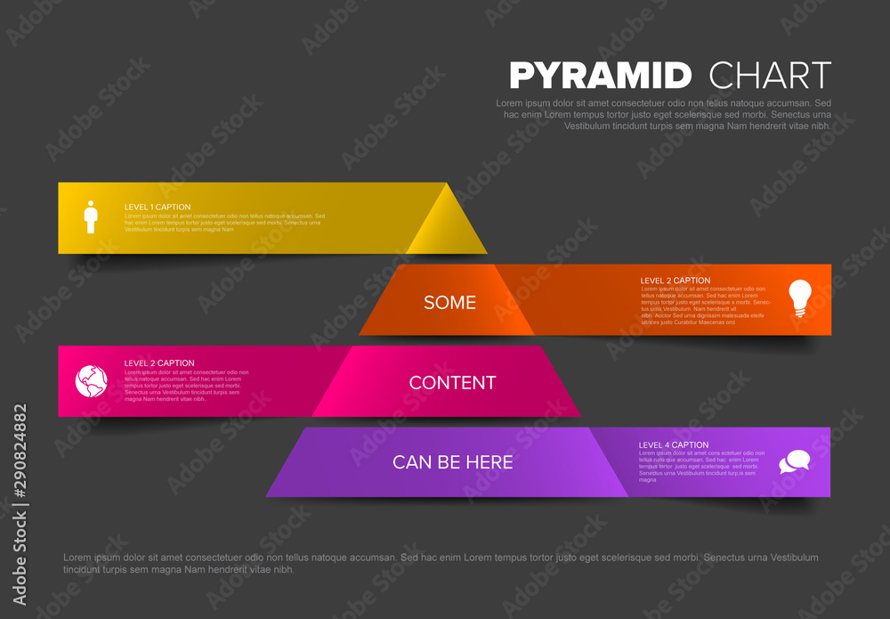 Pyramid Chart Infographic Stock Template | Adobe Stock