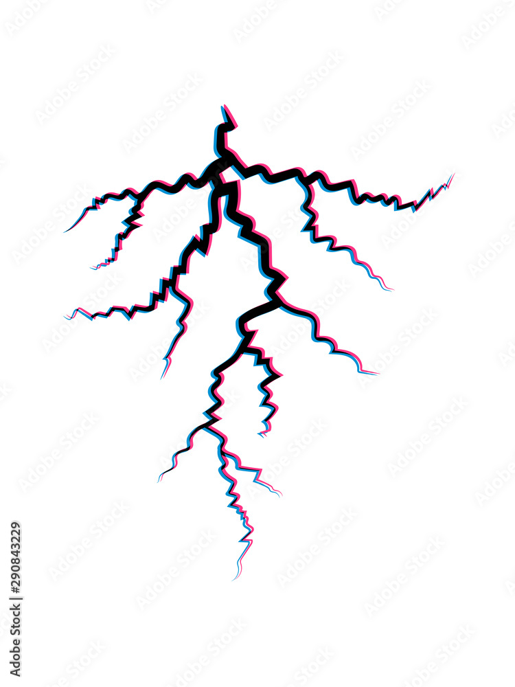 3d blitz donner wetter unwetter sturm elektrisch strom energie ...