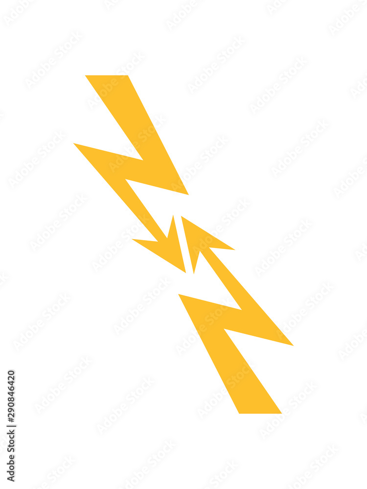 2 blitze elektrisch strom energie starkstrom achtung vorsicht gefahr ...