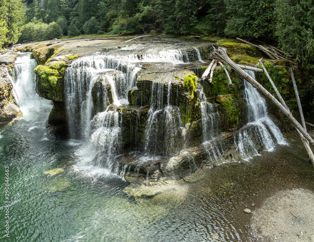 Fotka „Stunning aerial photos of Lower Lewis River Falls on the ...