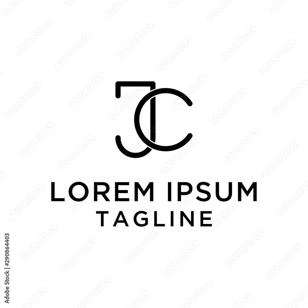 initial letter logo JC, CJ, logo template Stock Vector | Adobe Stock