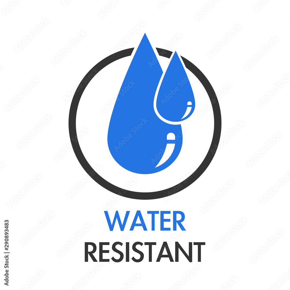 Waterproof logo flat illustration isolated on white background. 素材庫向量圖 ...