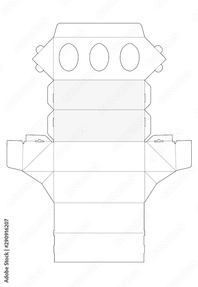 printable paper gift box template layout diy pattern packaging design ...