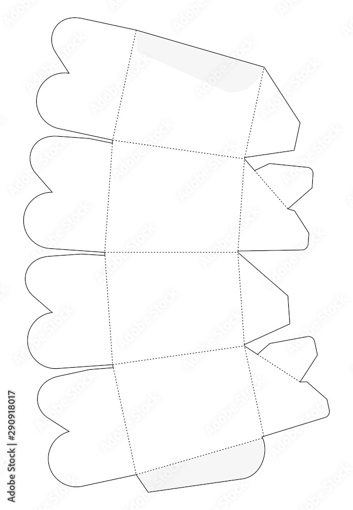 printable paper gift box template layout diy pattern packaging design ...