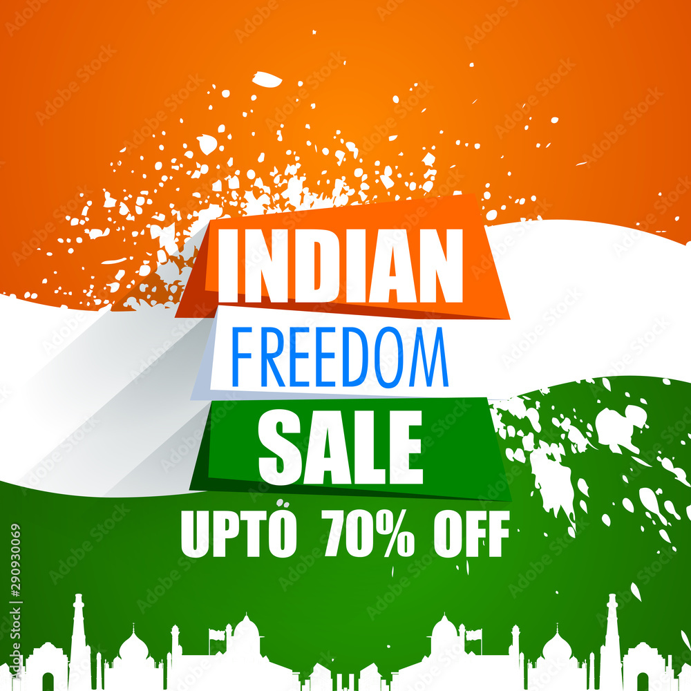 easy to edit vector illustration of Happy Independence Day of India ...