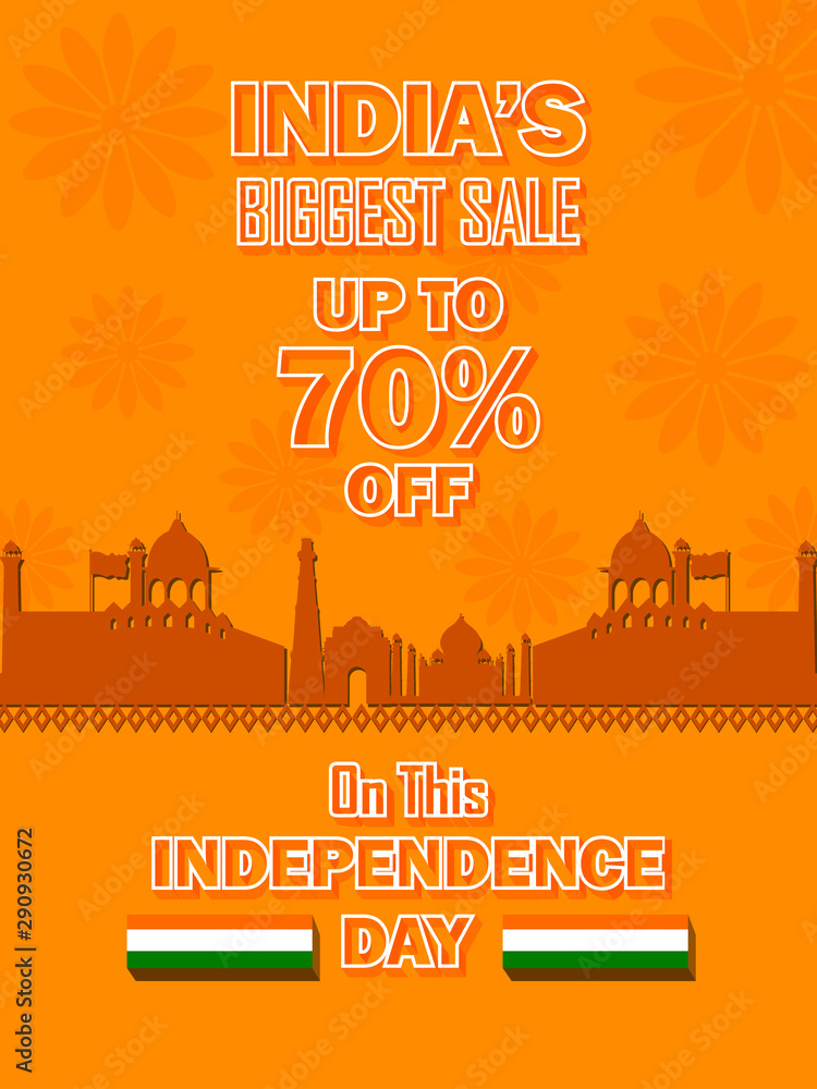 easy to edit vector illustration of Happy Independence Day of India ...
