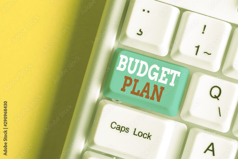 Writing note showing Budget Plan. Business concept for financial ...