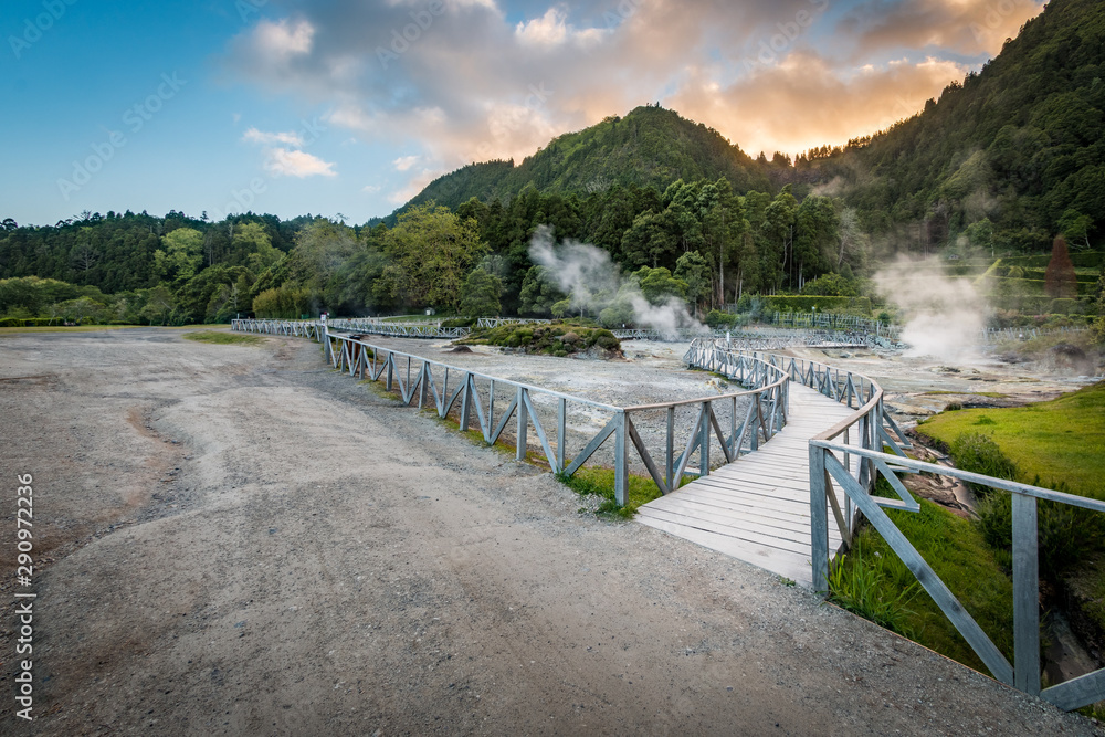 Fumaroles at Furnas, Fumarolas das Furnas, Açores, Portugal Stock Photo ...