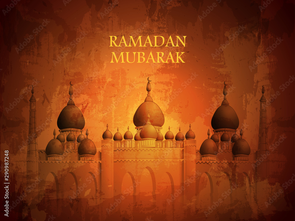 easy to edit vector illustration of Islamic celebration background with ...