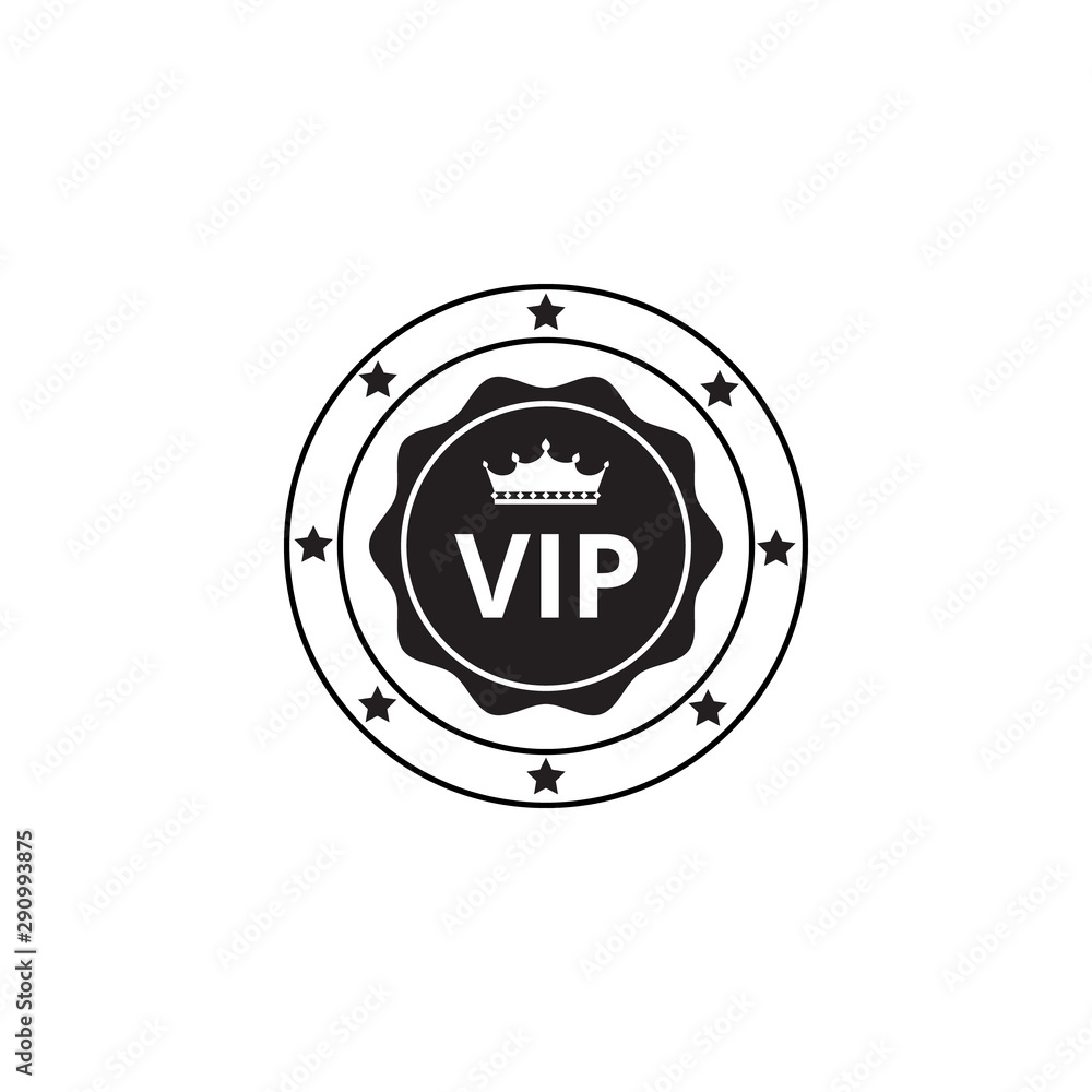 Vip label or rounded certification emblem graphic vector illustration ...