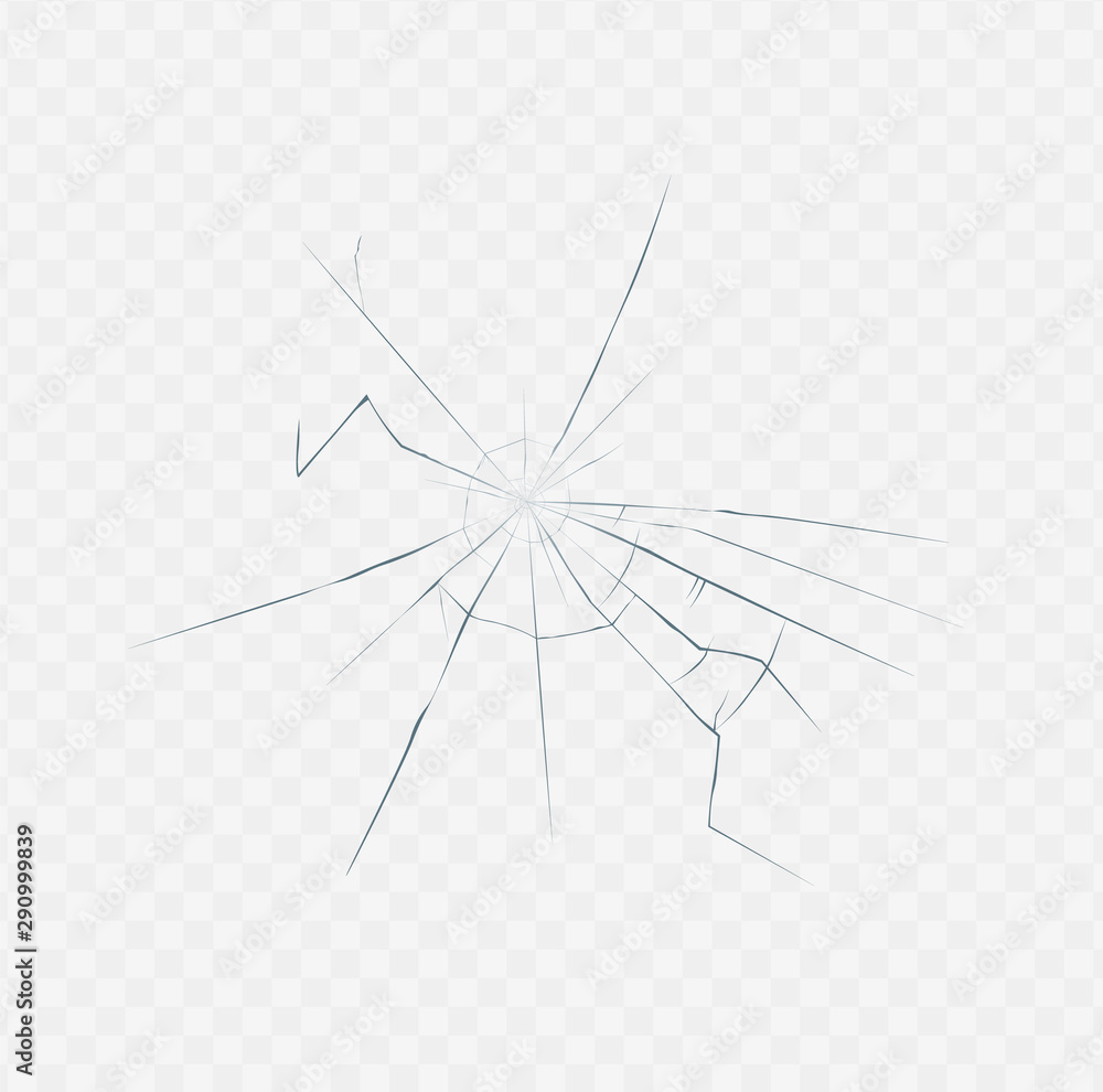 Broken glass texture isolated on white transparent background Stock ...